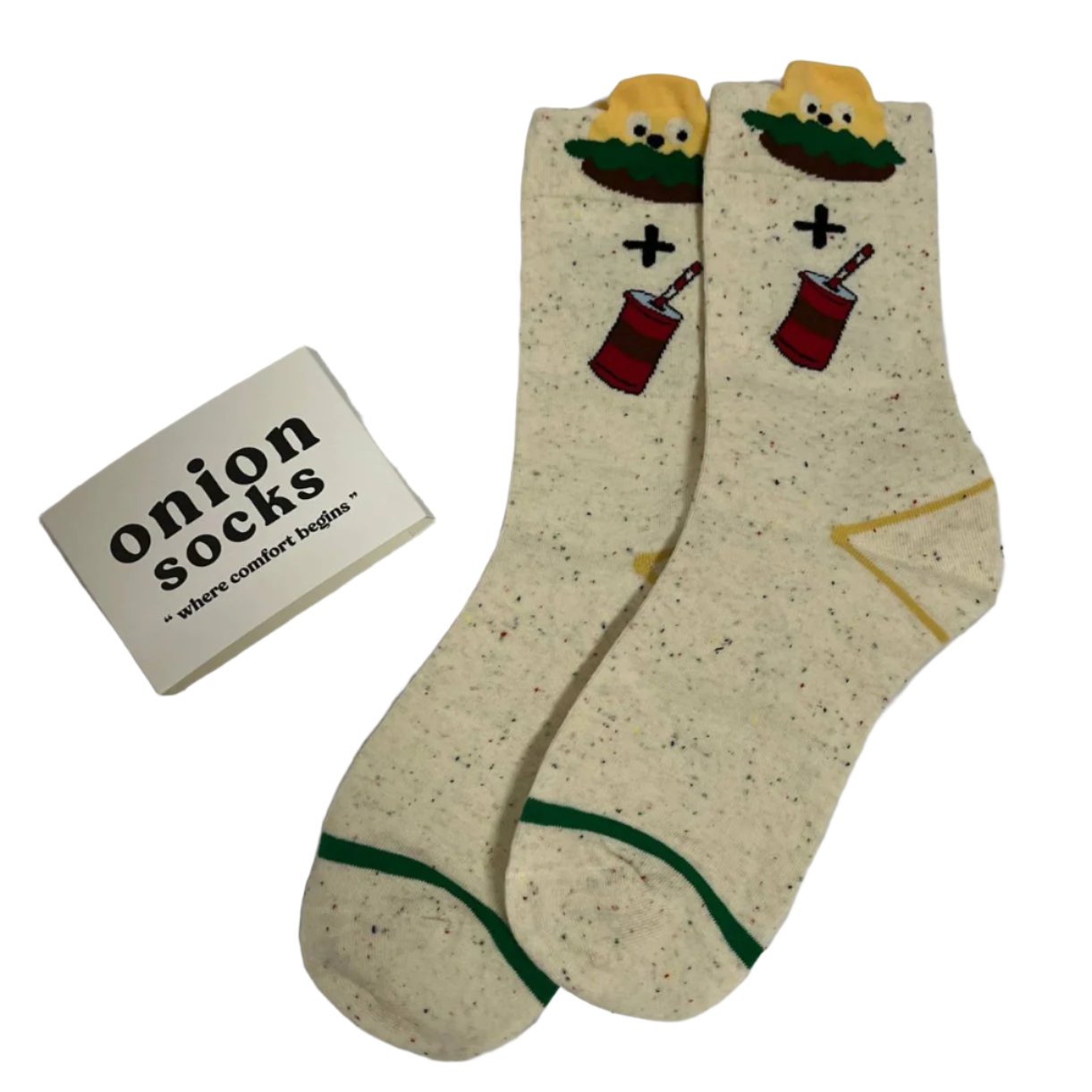 [M] Burger + Drink Socks – onion